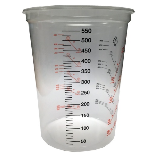 600ml Clear Plastic Mixing Cup - mbfg.co.uk