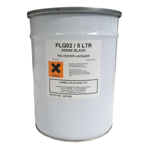Llewellyn Ryland Polyester Lacquer PLQ02 Dense Black - 5 Litre