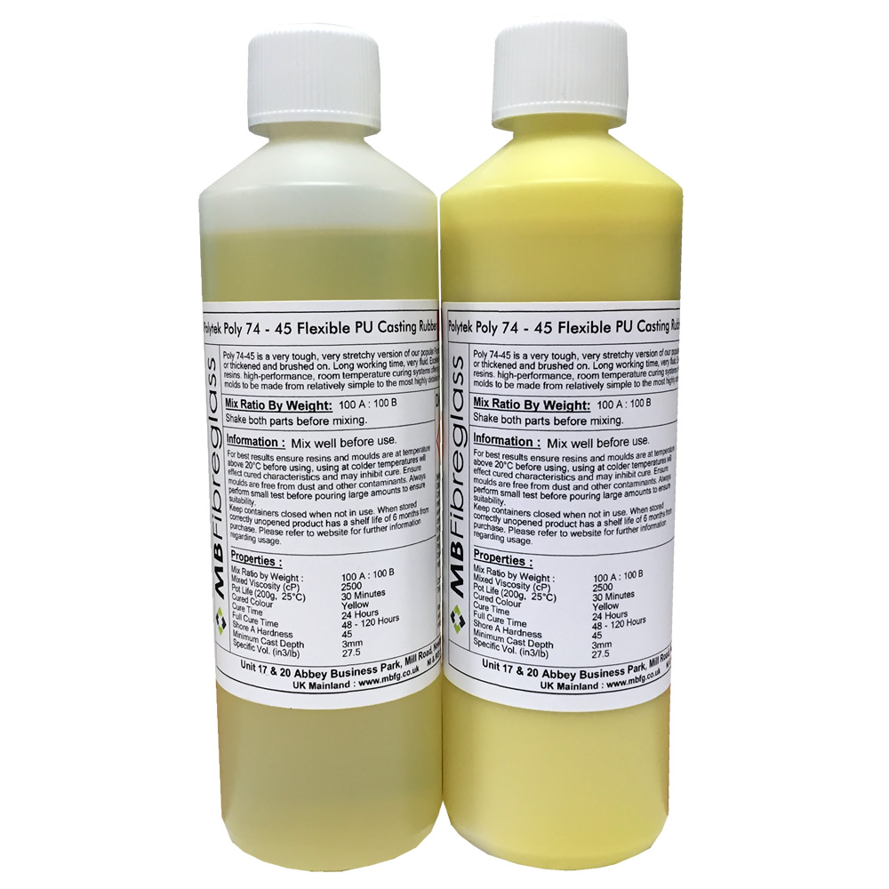Polytek Poly 74-45 Flexible Polyurethane Rubber for Concrete Casting ...
