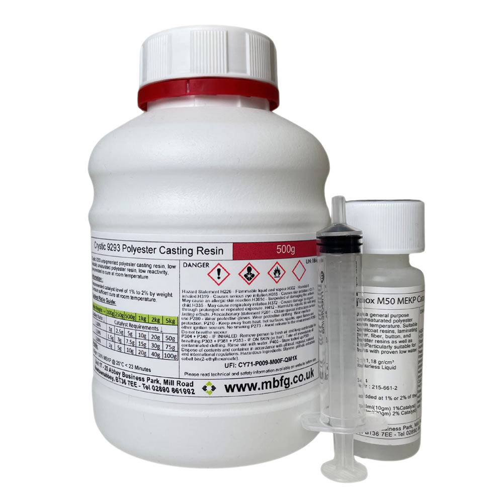 Crystic 9293 Polyester Casting Resin - 500g - Includes Catalyst & Syringe