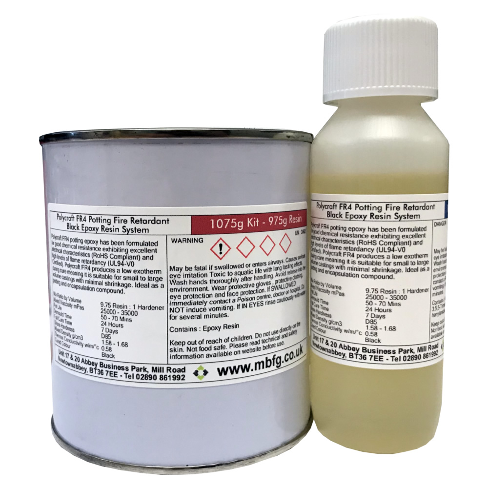 Polycraft FR4 Potting Fire Retardant Black Epoxy Resin System
