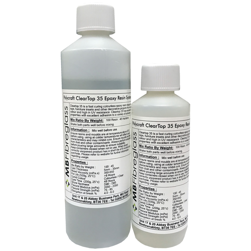 Polycraft ClearTop 35 Epoxy Water Clear Resin System (Bar / Counter ...