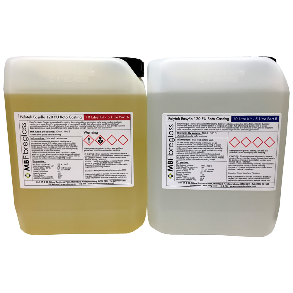 Polytek EasyFlo 120 Polyurethane Liquid Plastic Rotocast Resin - Easy ...