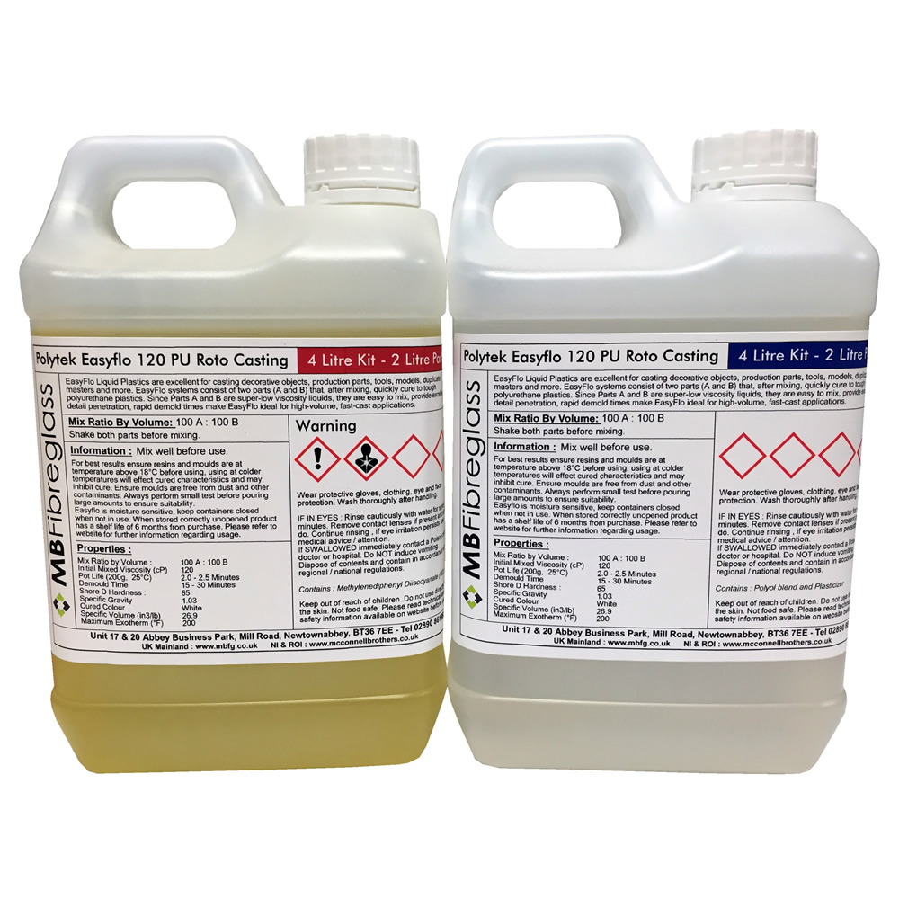 Polytek EasyFlo 120 Polyurethane Liquid Plastic Rotocast Resin - Easy ...