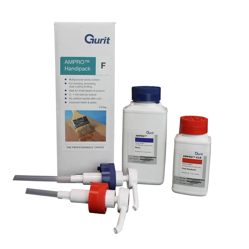 Gurit Ampro Epoxy Resin Handipack (FAST) - 375g Kit & Pumps