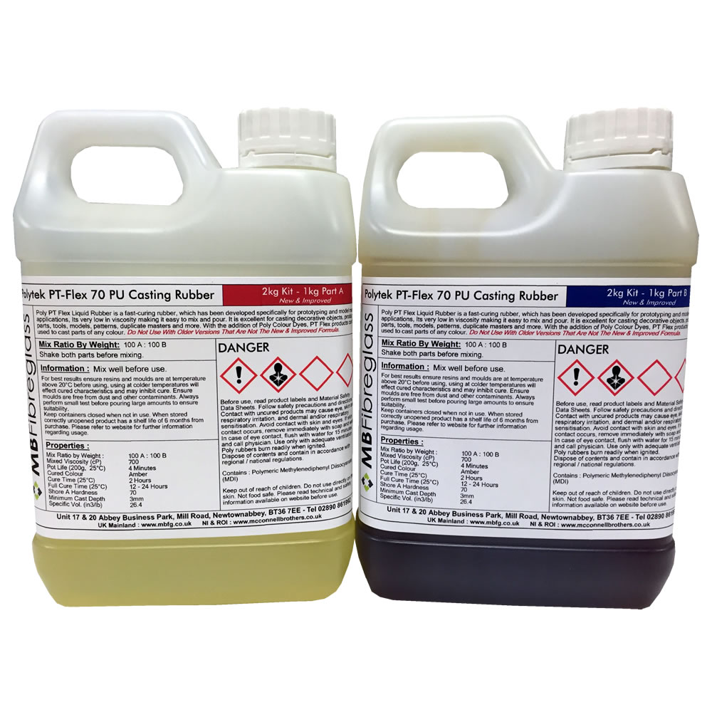 Polytek Poly PT Flex 70 Liquid Casting Rubber